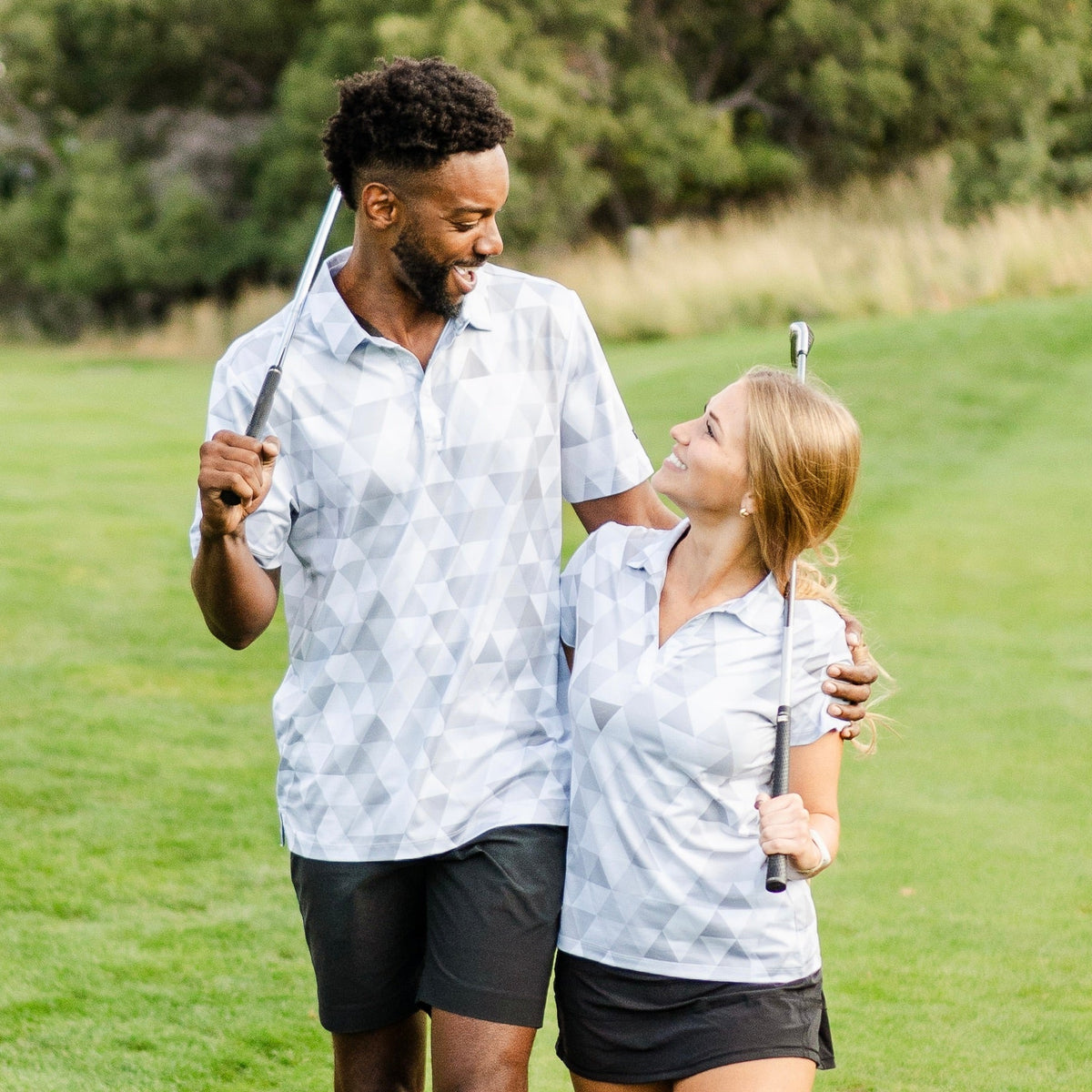 Matching Silver Golf Polos - Mens & Womens. Only $39.95. – Yatta Golf