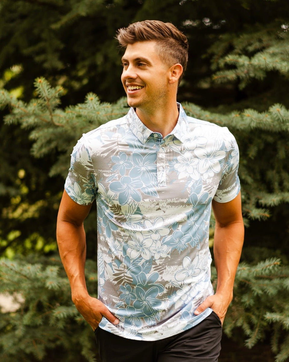 Gray Polo Shirt - Tropical Mist. Fantastic Golf Polos. Only $39.95 ...