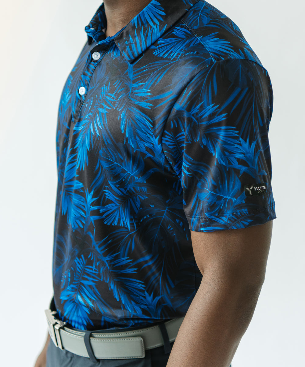 Dark Blue Golf Shirt - Midnight Blue. Only $39.95. – Yatta Golf