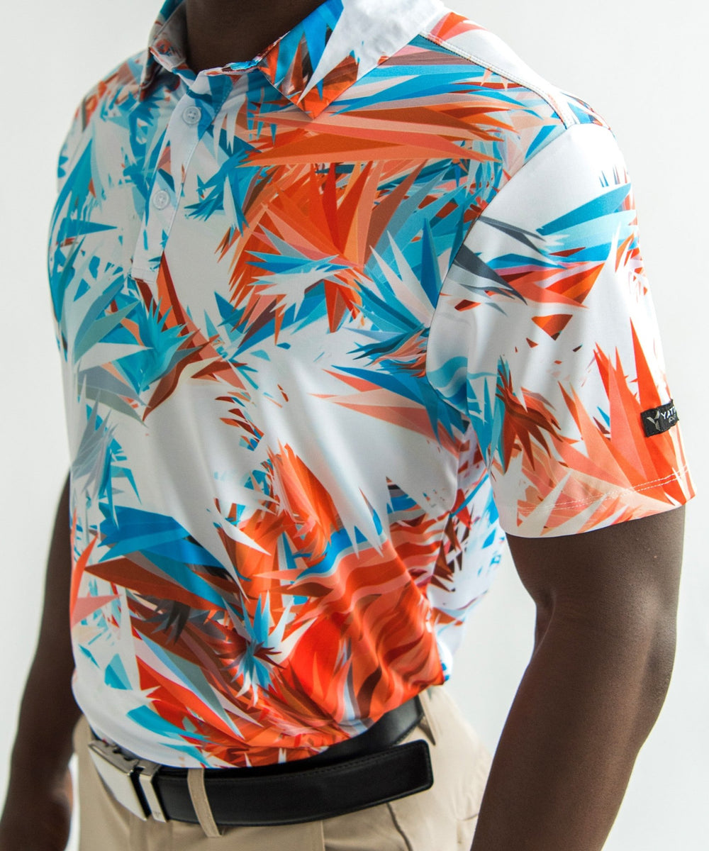 Mens Orange Golf Shirt - Fringe Life Polo. Only $39.95. – Yatta Golf